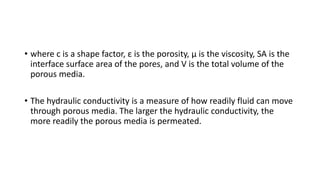 Transport through porous media | PPTX
