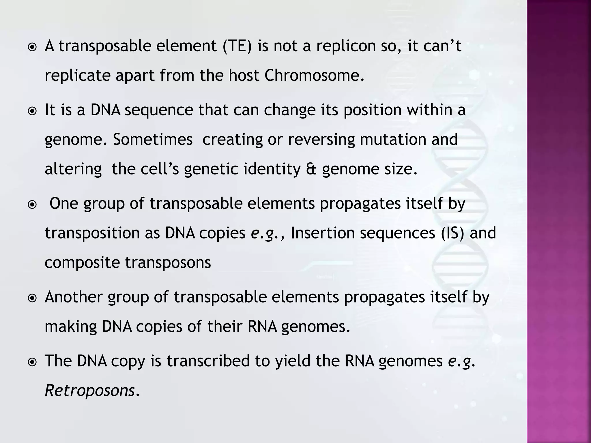 Transposable elements | PPTX