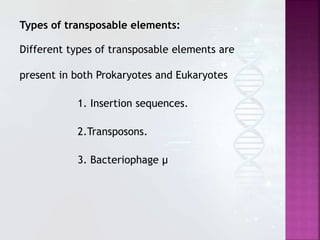 Transposable elements | PPTX