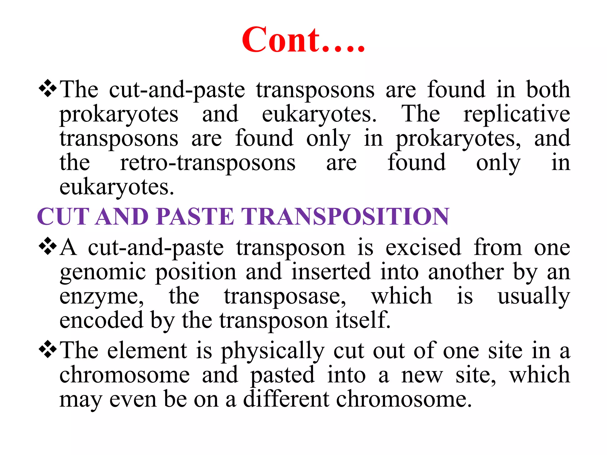 Transposable elements | PPTX