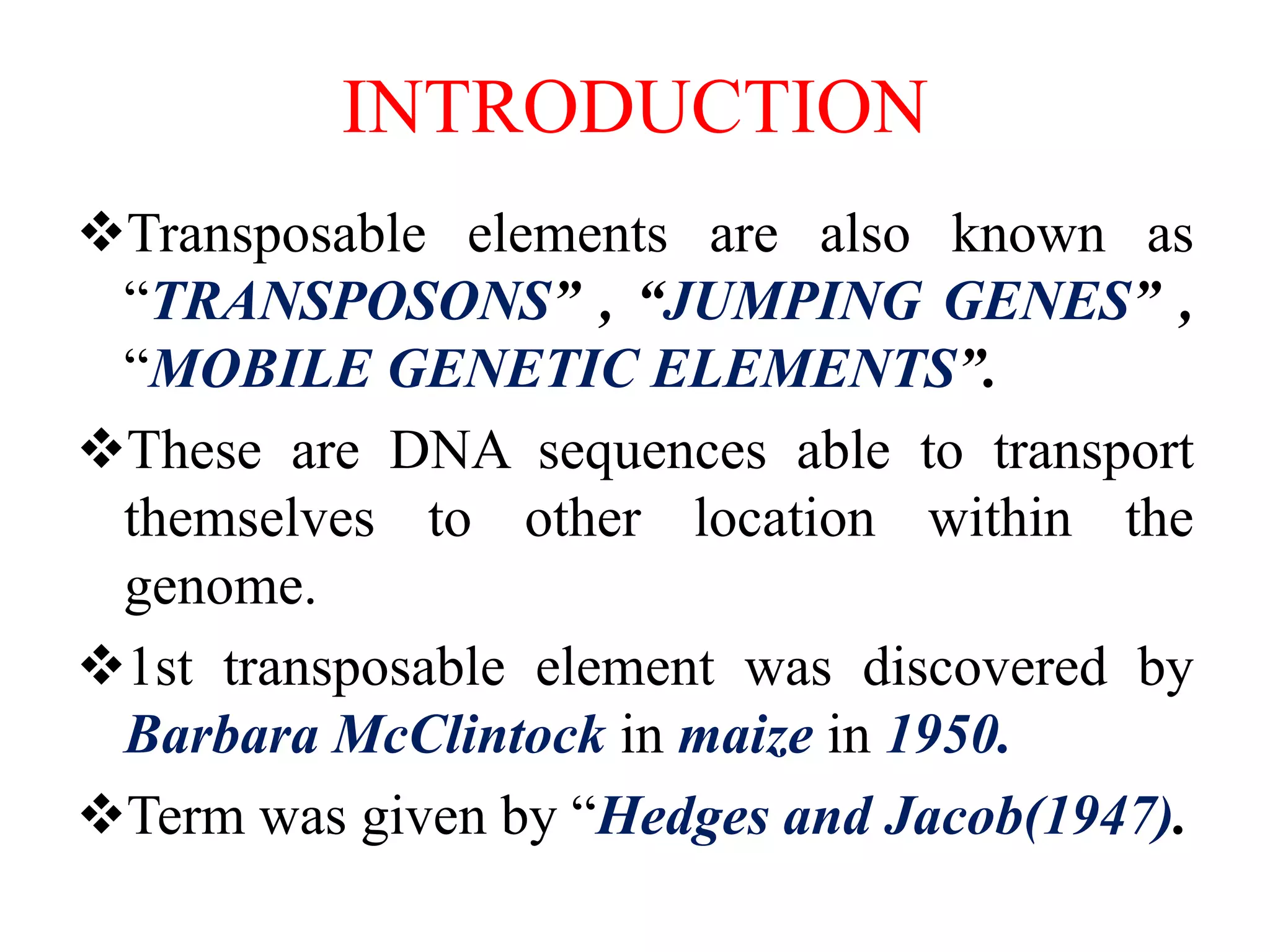 Transposable elements | PPTX