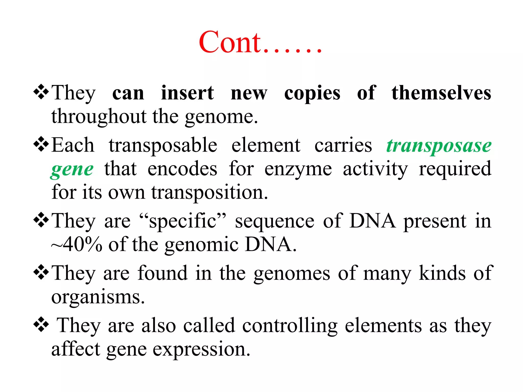 Transposable elements | PPTX