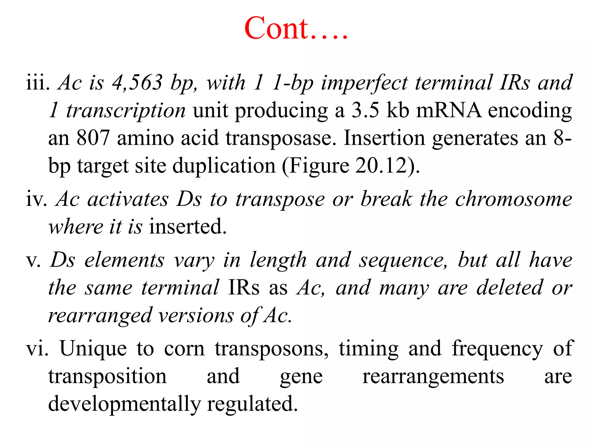 Transposable elements | PPTX