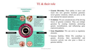 Transposable Elements I Role and Types of TEs | PPTX