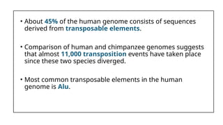 Transposable elements in humans(LINES and SINES) | PPTX