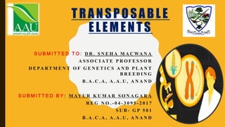 Transposable elements - MAYUR SONAGARA | PPTX