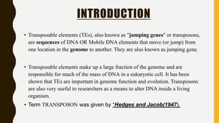 Transposable elements - MAYUR SONAGARA | PPTX