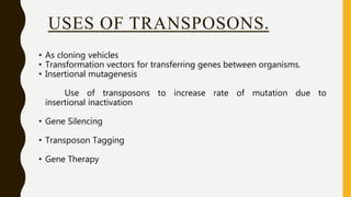 Transposable elements - MAYUR SONAGARA | PPTX