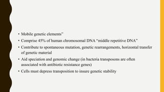 Transposable elements - MAYUR SONAGARA | PPTX