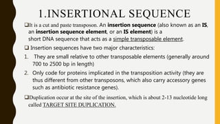 Transposable elements - MAYUR SONAGARA | PPTX