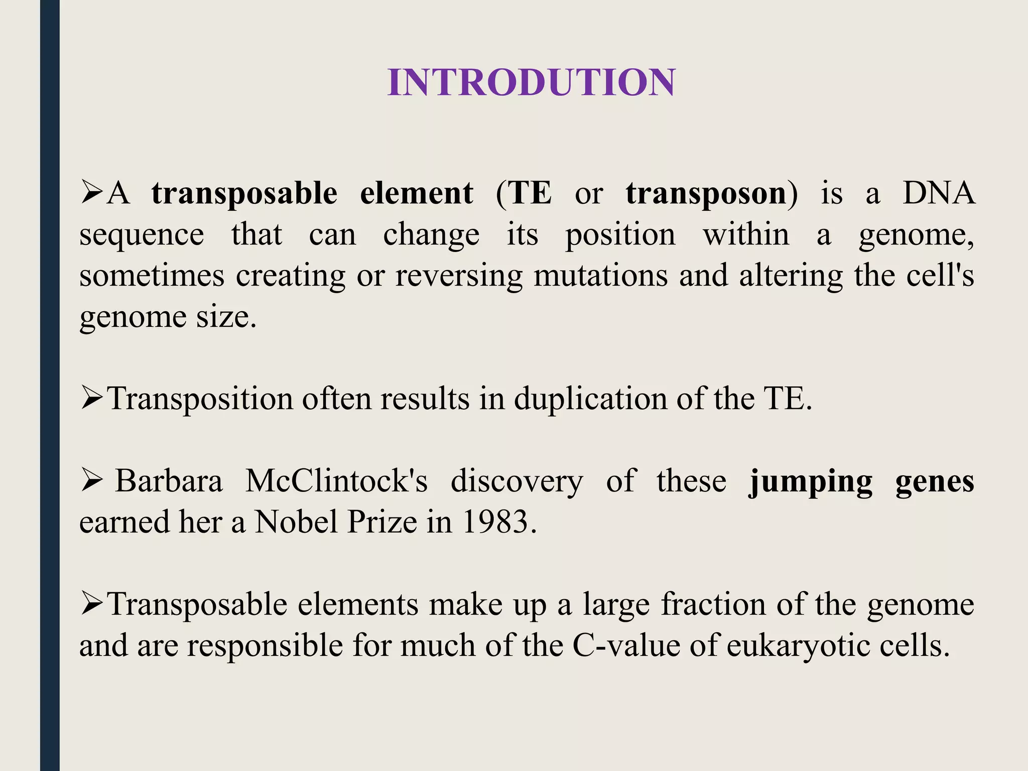 Transposable elements | PPTX