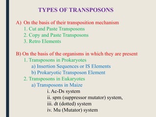 Transposable elements | PPTX