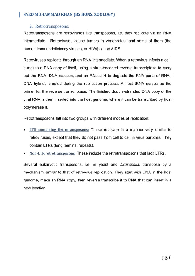 Transposable Elements or Transposition | PDF