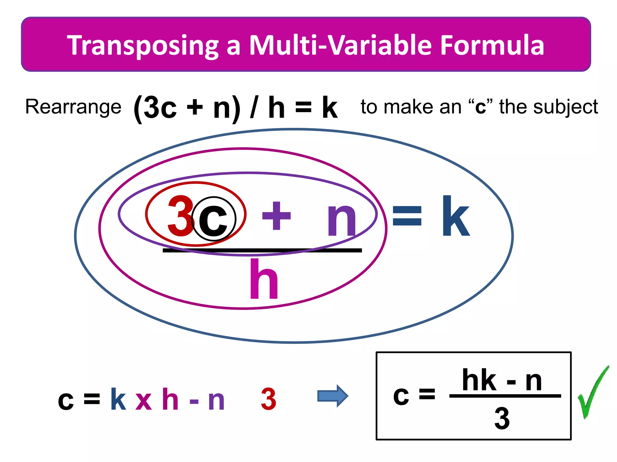 Rearranging Formulas | PPTX