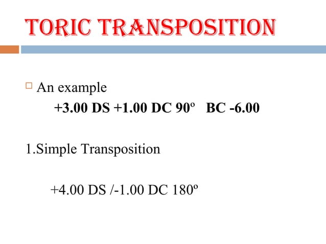 Transposition | PPT | Eye and Vision Conditions | Diseases and Conditions