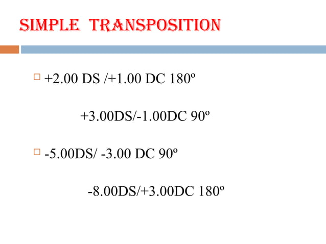 Transposition | PPT | Eye and Vision Conditions | Diseases and Conditions