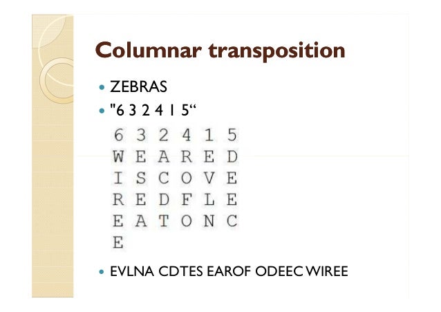 Transposition cipher