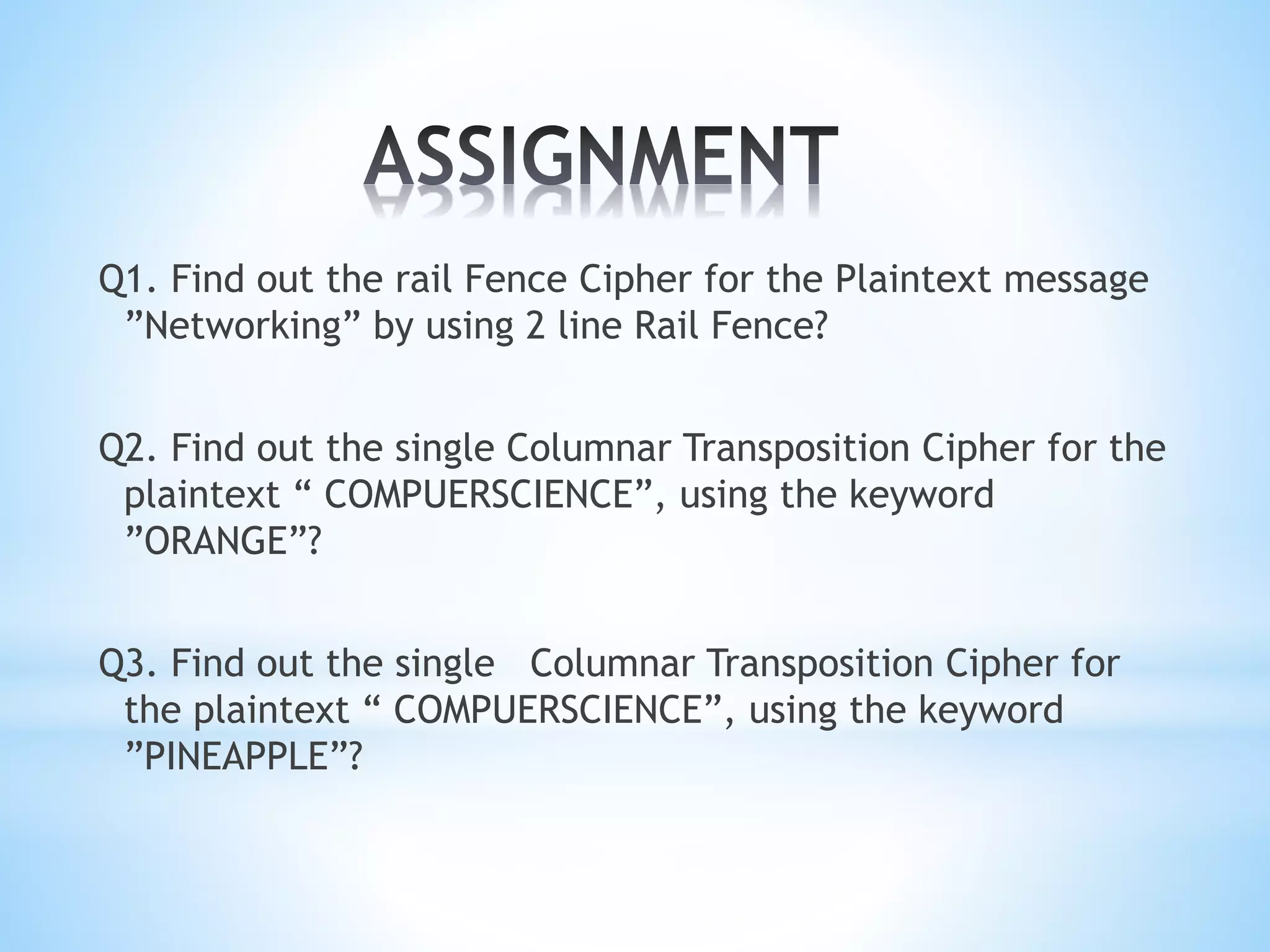 Transposition cipher techniques | PPTX