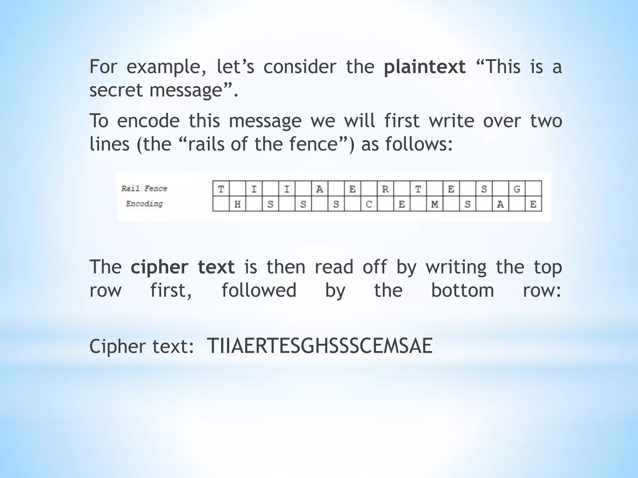 Transposition cipher techniques | PPTX