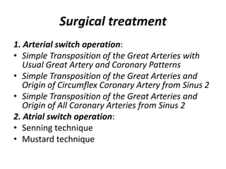 Transposition of great arteries | PPTX