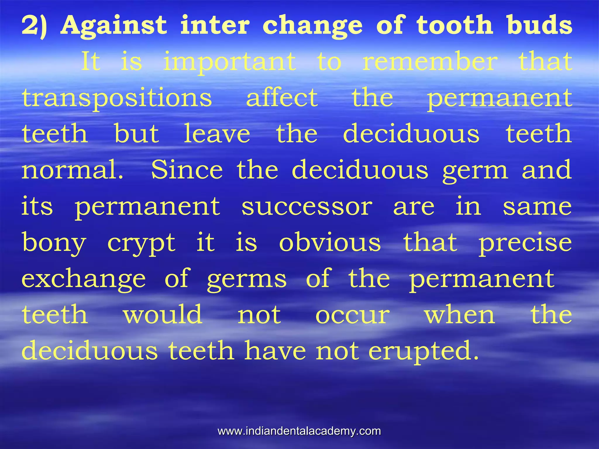 Transposition of teeth & its management | PPT