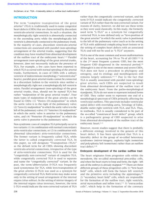 Transposition of the great arteries | PDF