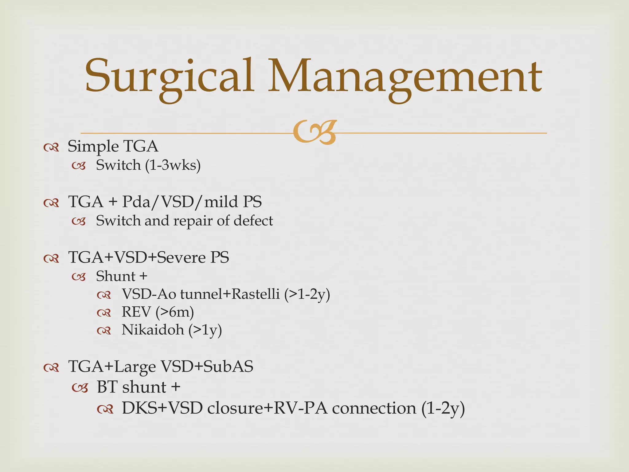 Transposition of the great arteries(TGA) | PDF