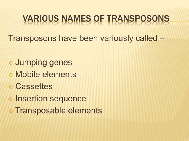 Transposones | PPTX