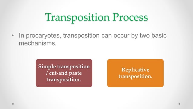Transposons, types and transposition.pptx | Genetics | Science