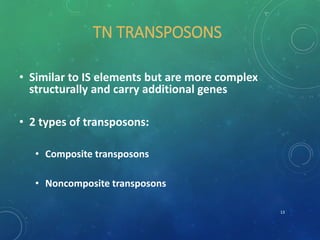 TRANSPOSONS ;THE JUMPING GENES | PPTX