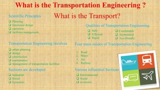 Transportation Engineering Presentation | PPTX