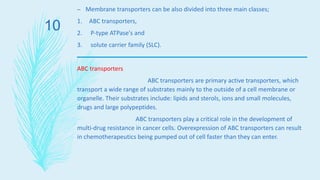 Transpoters and ion channels | PPTX