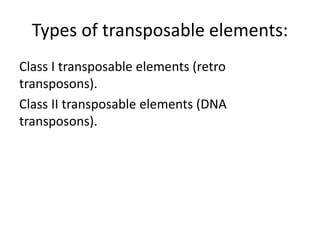 Transpozones | PPTX
