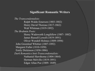 Transcendenalism Power Point | PPT