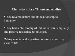 Transcendenalism Power Point | PPT