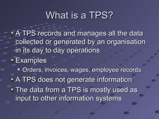 Transaction Processing Systems | PPT