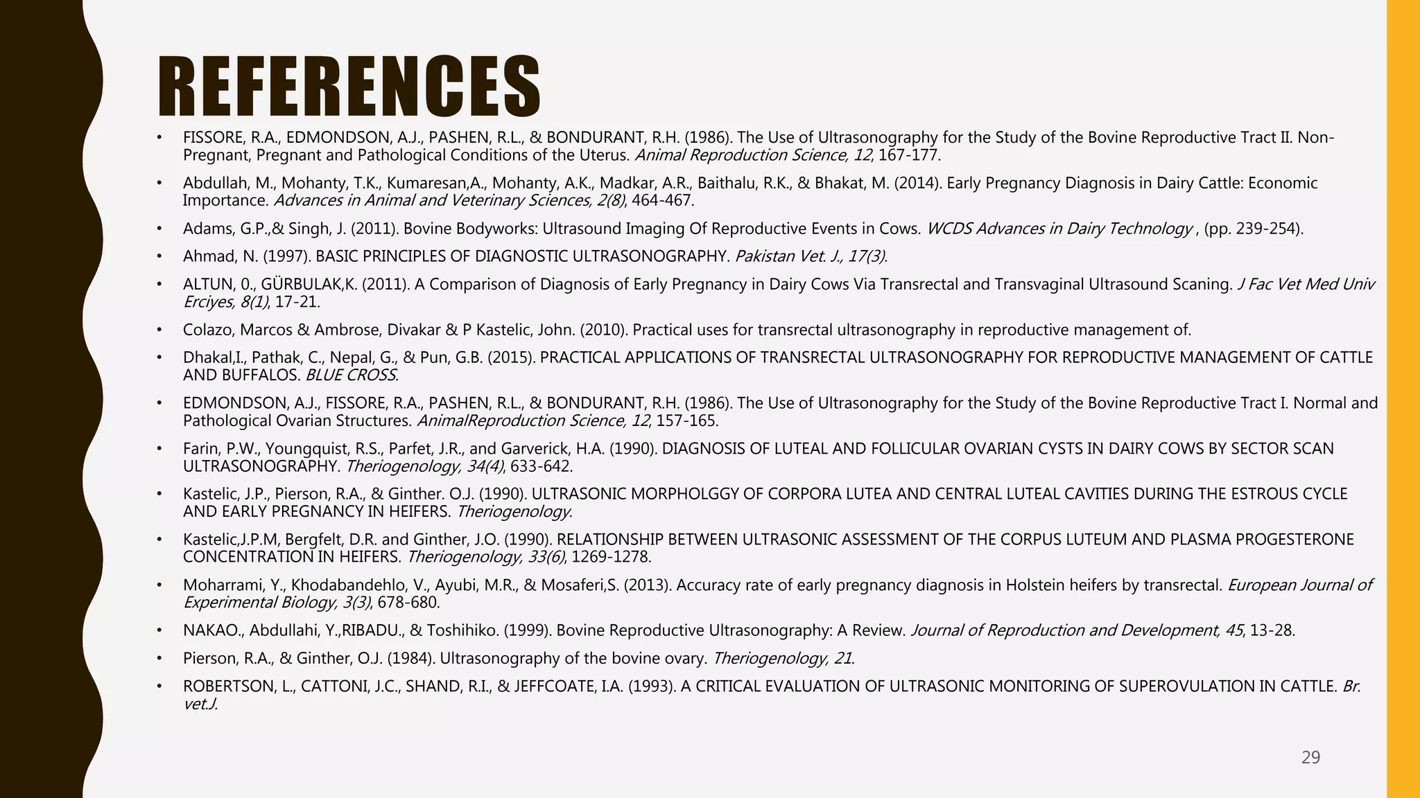 Transrectal ultrasonography in reproductive management of cattle | PPTX