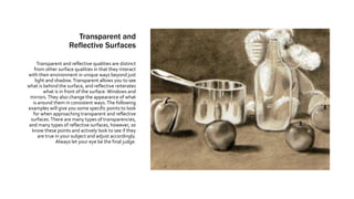 Transparencies and Reflections | PPTX