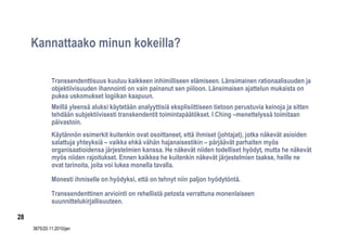 Transsendenttinen itsearviointi | PPT