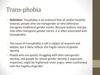Transsexuals research | PPTX | Debated Sensitive Social Issues ...