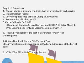 Transshipment and shipside | PPTX