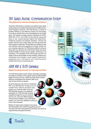 Trans tel tds-brochure-final | PDF
