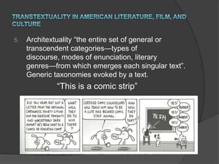 Transtextuality and American Comic Strips | PPTX