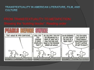 Transtextuality and American Comic Strips | PPTX