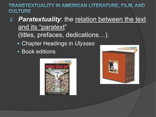 Transtextuality and American Comic Strips | PPTX
