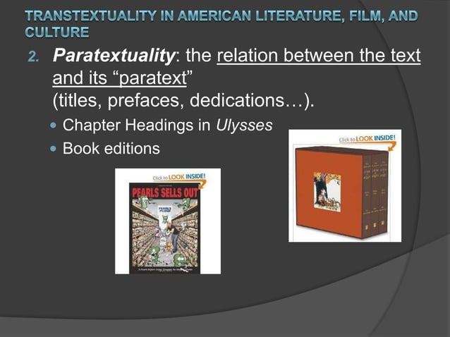 Transtextuality and American Comic Strips | PPT