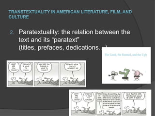 Transtextuality and American Comic Strips | PPTX