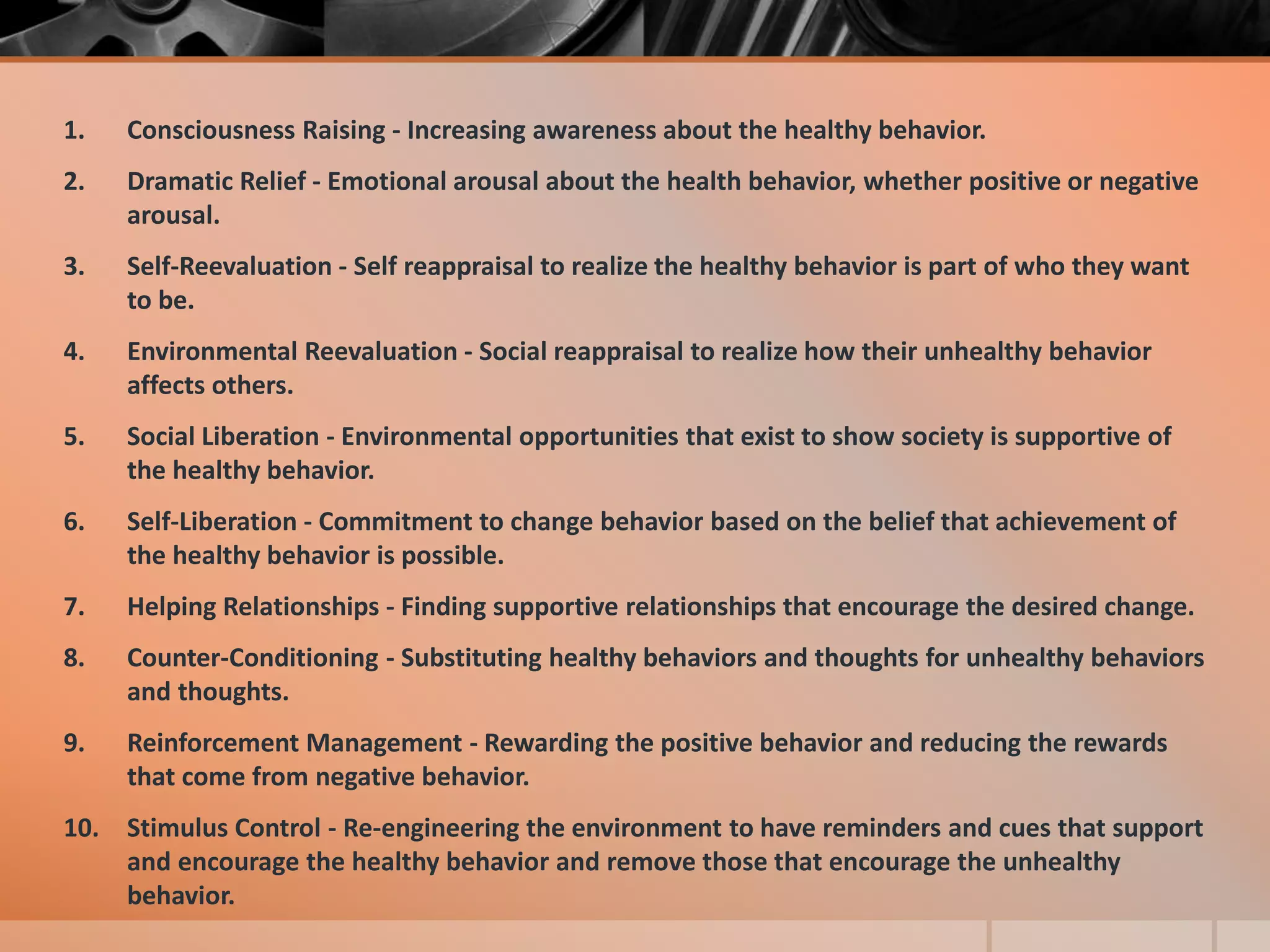 Transtheoretical Model (Stages of Change Model) | PPTX