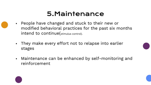 transtheoritical model ppt.pptx | Smoking Cessation | Wellness