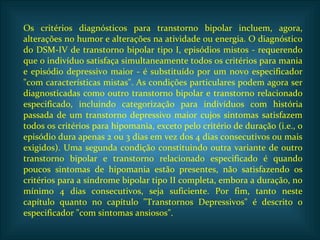Curso DSM-5: Transtorno Bipolar | PPT